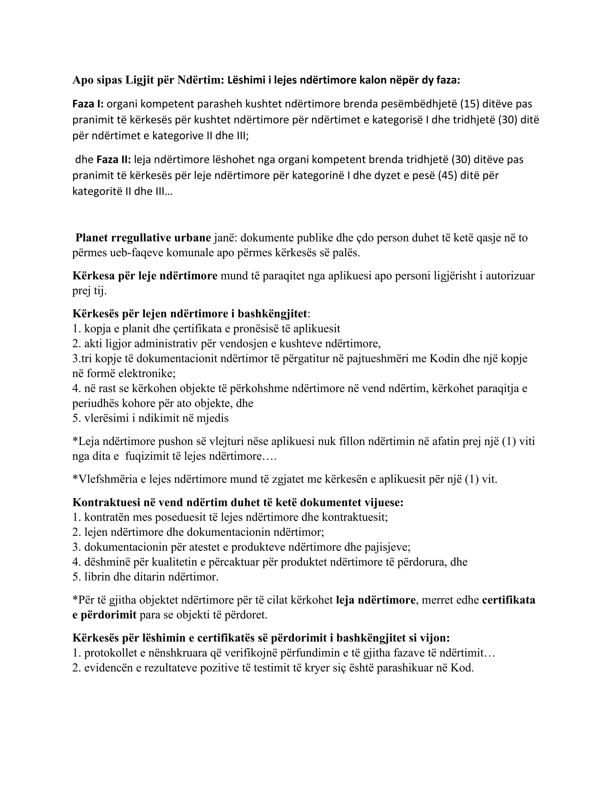 Rregullativë Ndërtimore FNA - Universiteti i Prishtinës | PDF