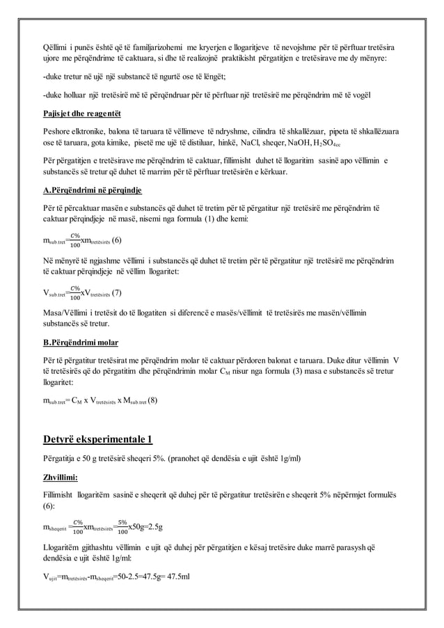 Rregulla të përgjithshme gjatë punës në laborator | DOCX