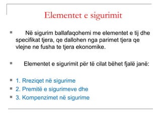 Rreziku dhe sigurimi në ndërmarrësi | PPT