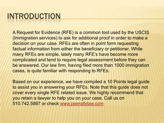 USCIS RFE PRESENTATION | PPT