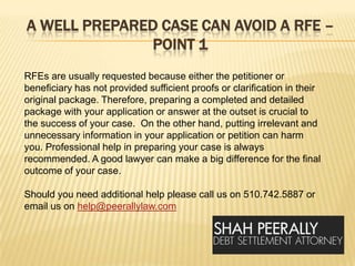 USCIS RFE PRESENTATION | PPT