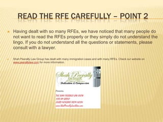 USCIS RFE PRESENTATION | PPT