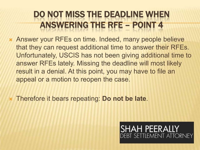 USCIS RFE PRESENTATION