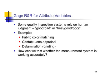R&R Gage Analysis | PPT