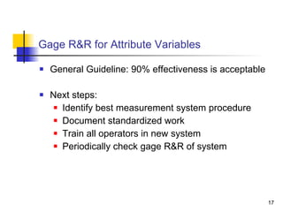 R&R Gage Analysis | PPT
