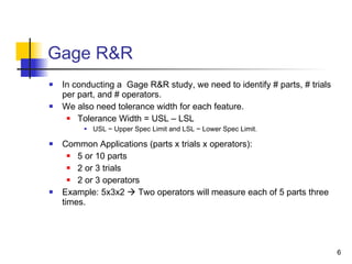 R&R Gage Analysis | PPT