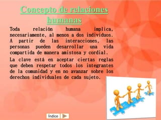 Relaciones Humanas En El Trabajo | PPSX