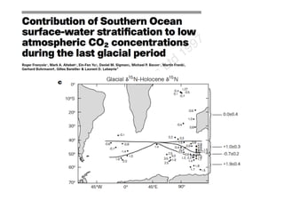 Past Ocean sequestration of carbon and implications for calcifiers ...