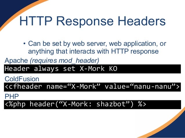 Csp and http headers