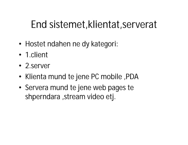 Rrjeta kompjuterike leksion 1 | PPT | Free Download