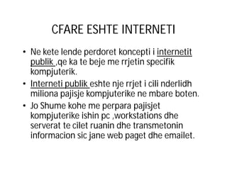 Rrjeta kompjuterike leksion 1 | PPT