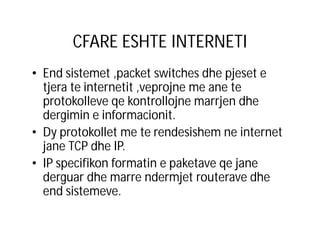 Rrjeta kompjuterike leksion 1 | PPT | Free Download