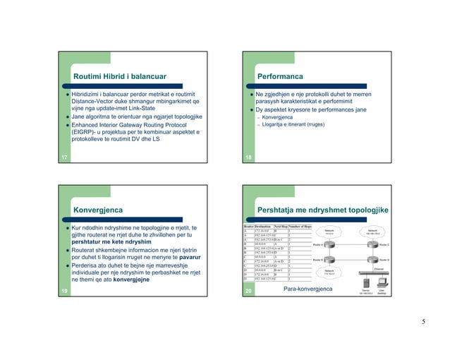 Rrjeta kompjuterike leksion 8 mekanizmat e protokolleve te routimit | PDF