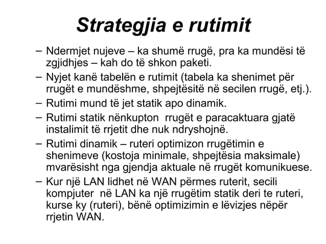 Rrjetat kompjuterike [Informatik] | PPT
