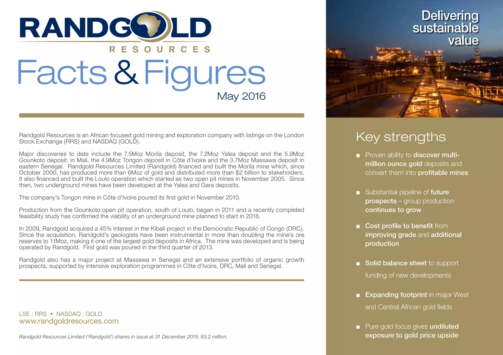 RandGold Resources Facts & Figures | PPT