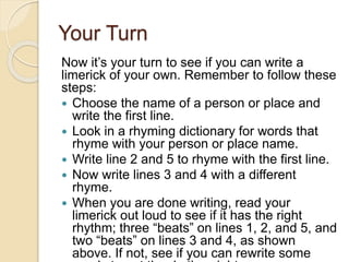 Rhythm & Rhyme and Limerick | PPTX