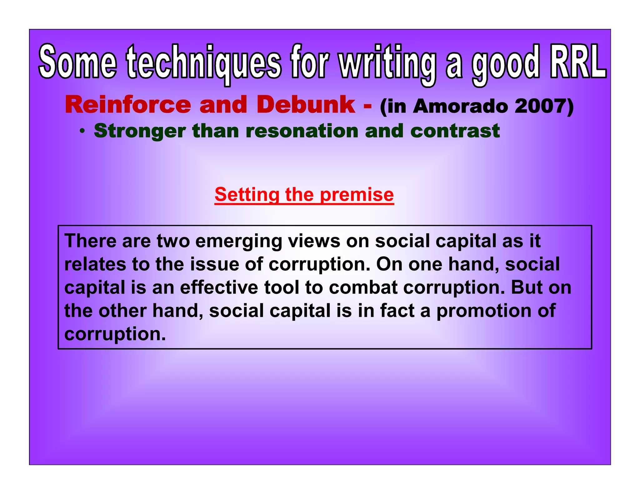 Rrl techniques dr. ronnie amorado | PDF