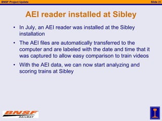 BNSF Train Scoring System (Machine Vision project) | PPTX | Rail Travel ...