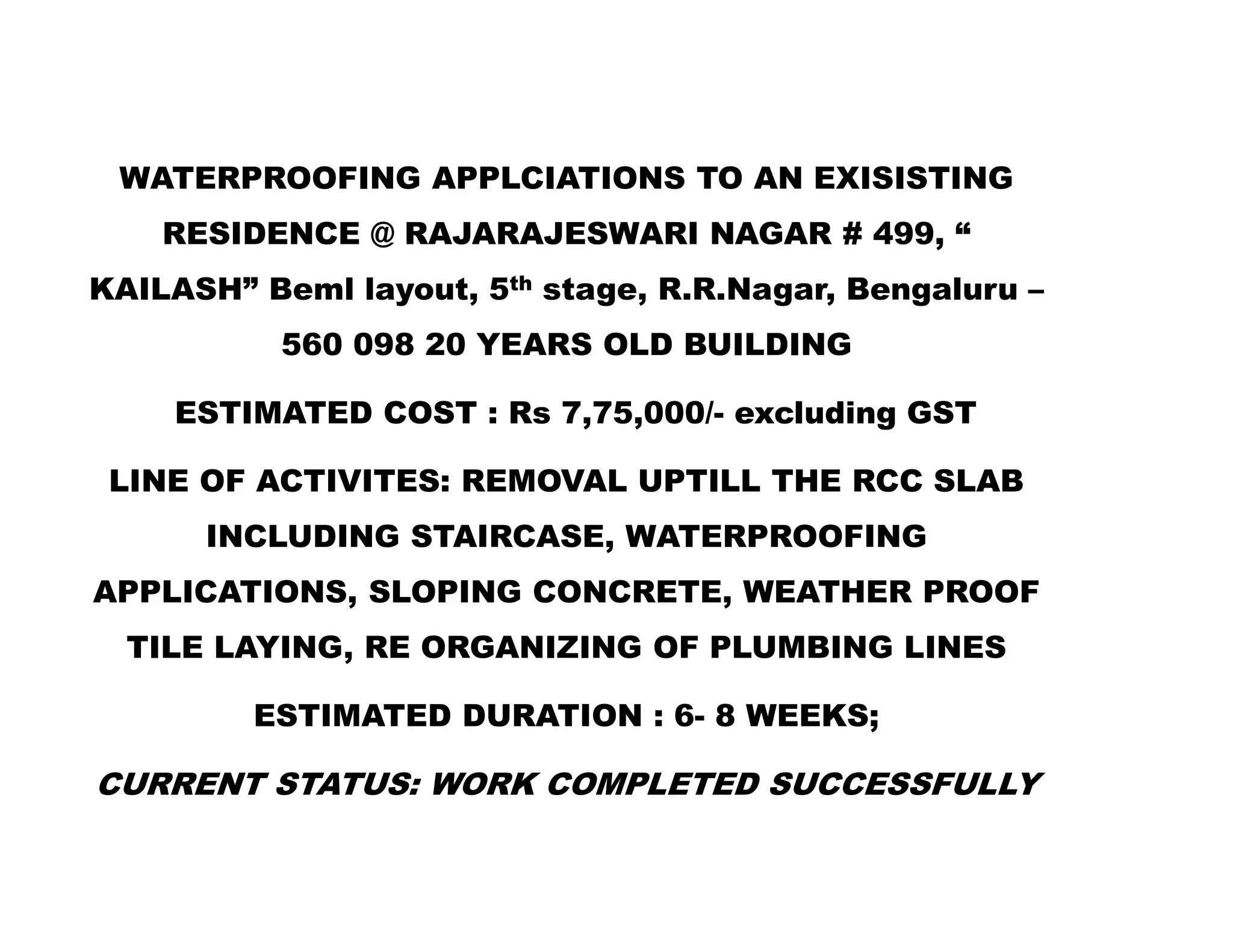 RR NAGAR WATERPROOFING APPLICATION WORK COMPLETED SUCCESSFULLY.pdf