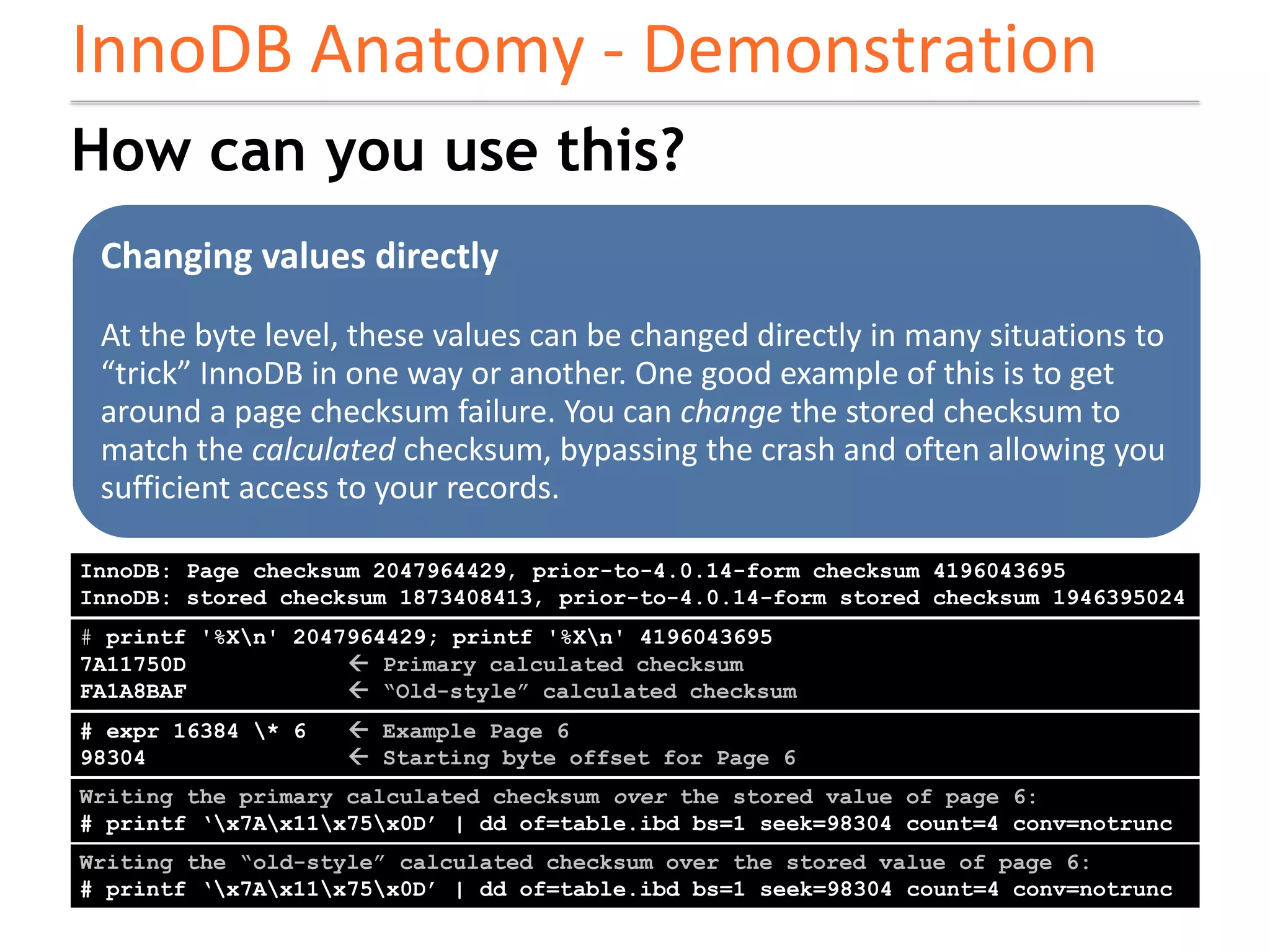 cPanelCon 2014: InnoDB Anatomy | PPTX | Databases | Computer Software and Applications