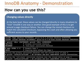 cPanelCon 2014: InnoDB Anatomy | PPTX | Databases | Computer Software ...