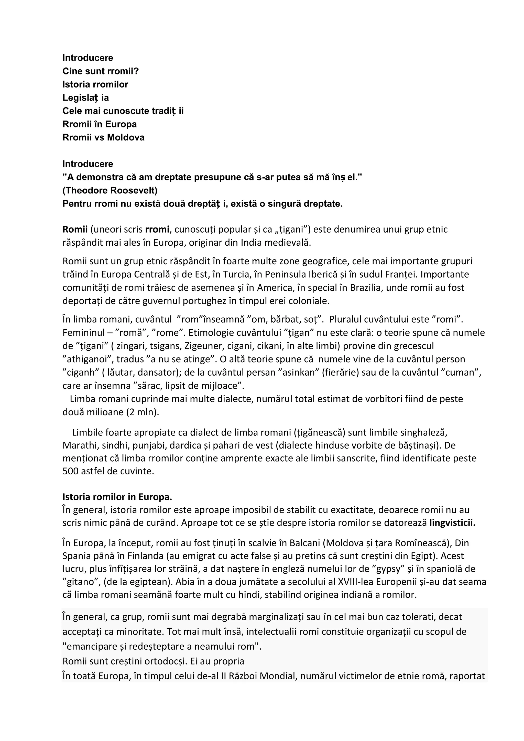 Rromii poporul fără țară | DOCX