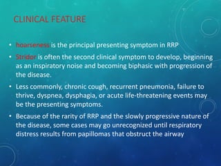 recurrent respiratory papillomatosis | PDF
