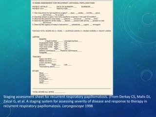 recurrent respiratory papillomatosis | PDF