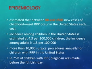 recurrent respiratory papillomatosis | PDF