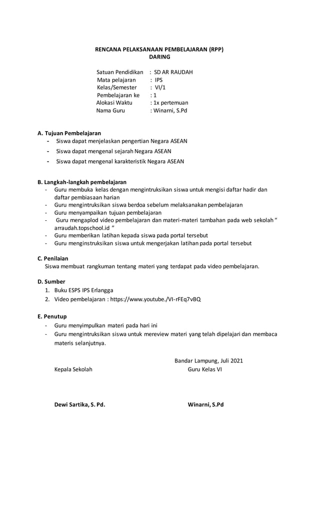 Rrpp ips kls 6 | DOCX