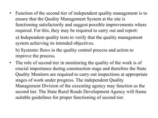 Quality management of Rural roads | PPTX