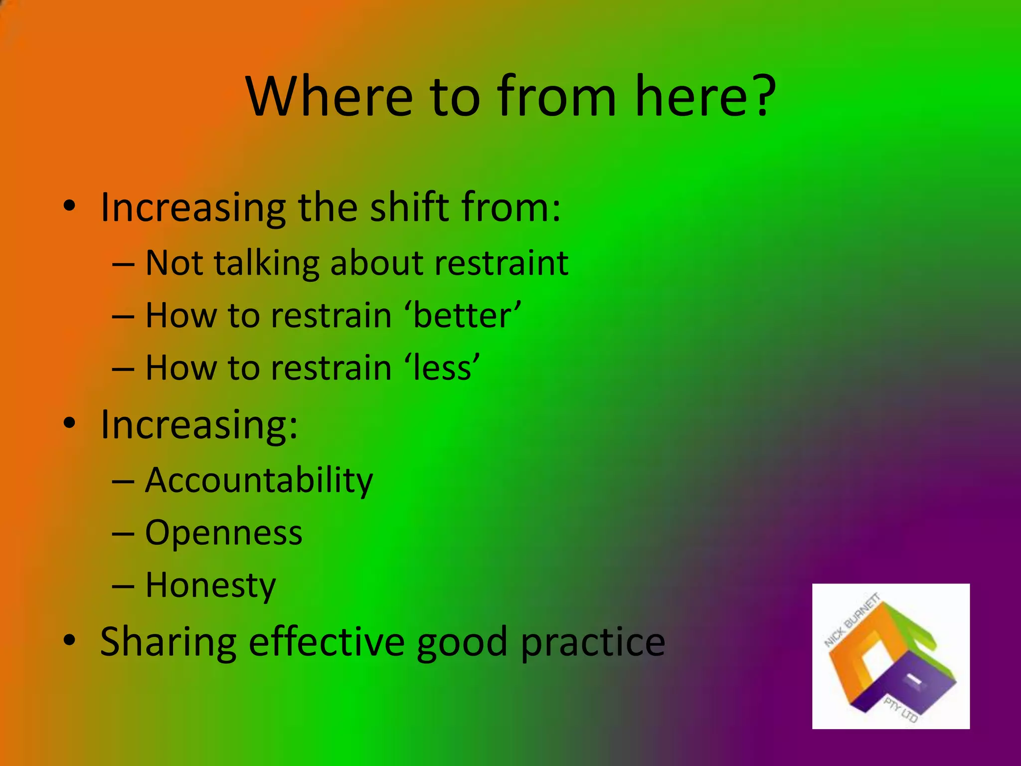 Reducing Risk and Restraint | PPTX