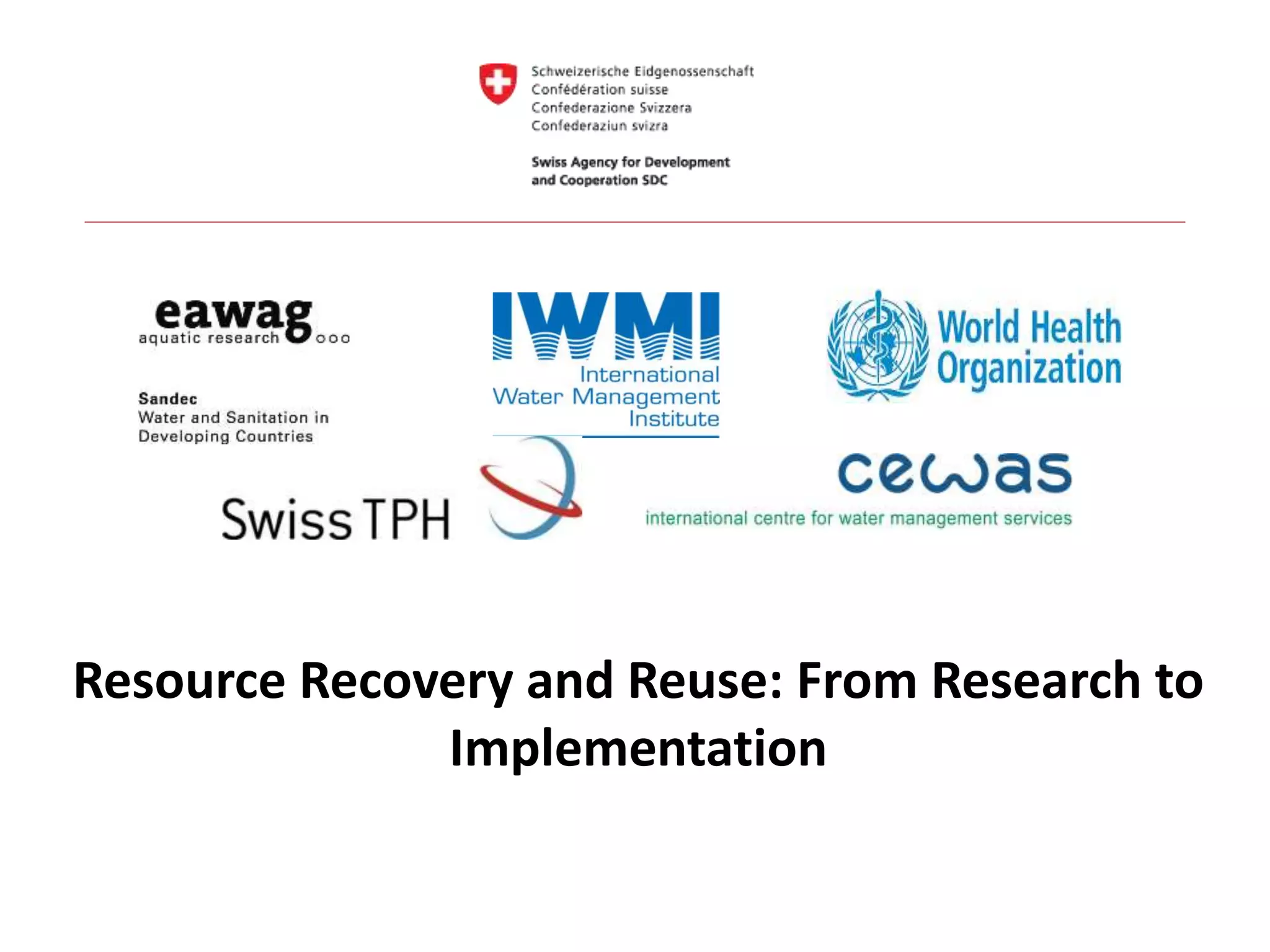 Resource Recovery and Reuse (RRR) Models & Cases for Fecal Sludge and ...