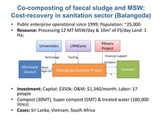 Resource Recovery and Reuse (RRR) Models & Cases for Fecal Sludge and ...