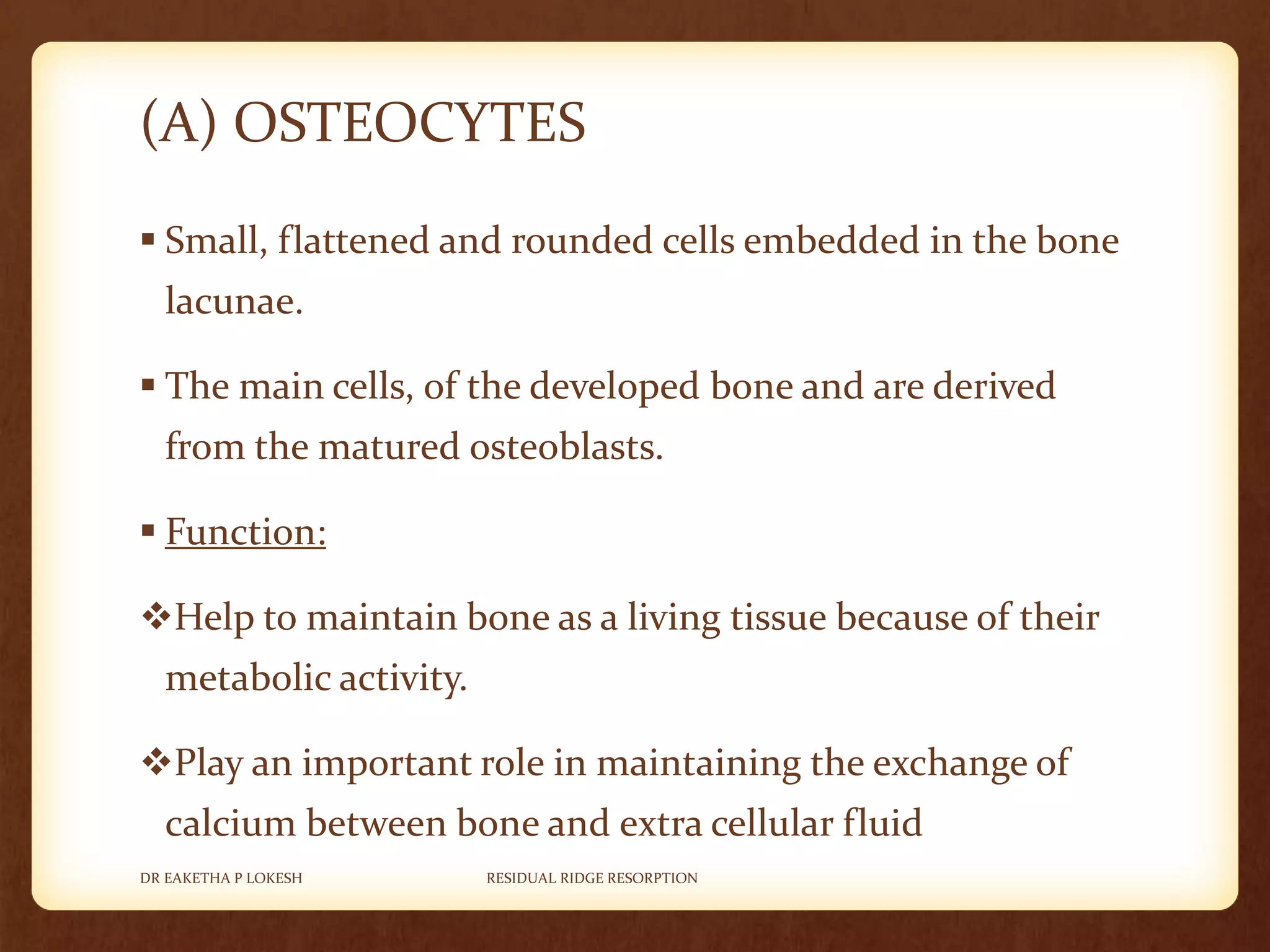 Residual ridge resorption - RRR | PPTX