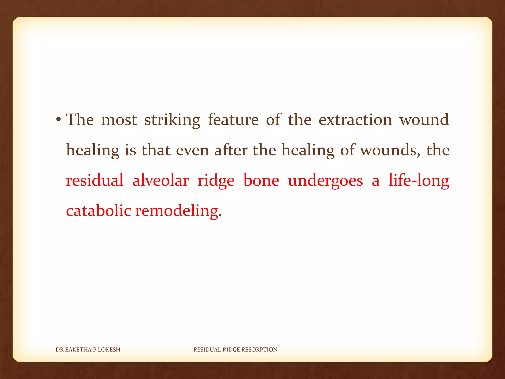 Residual ridge resorption - RRR | PPTX