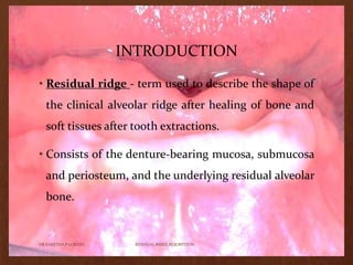 Residual ridge resorption - RRR | PPT