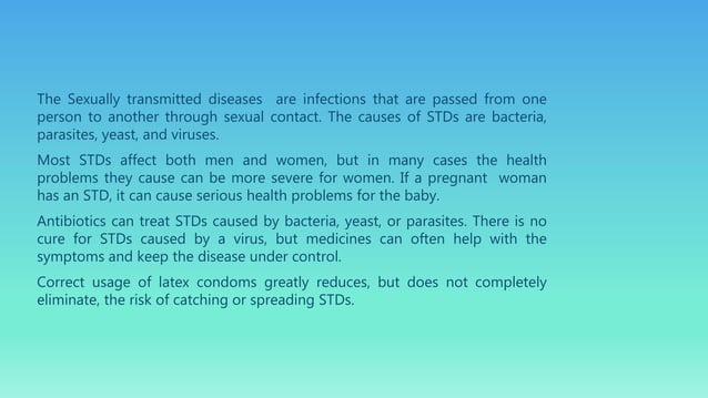 Sex Transmitted Diseases Ppt