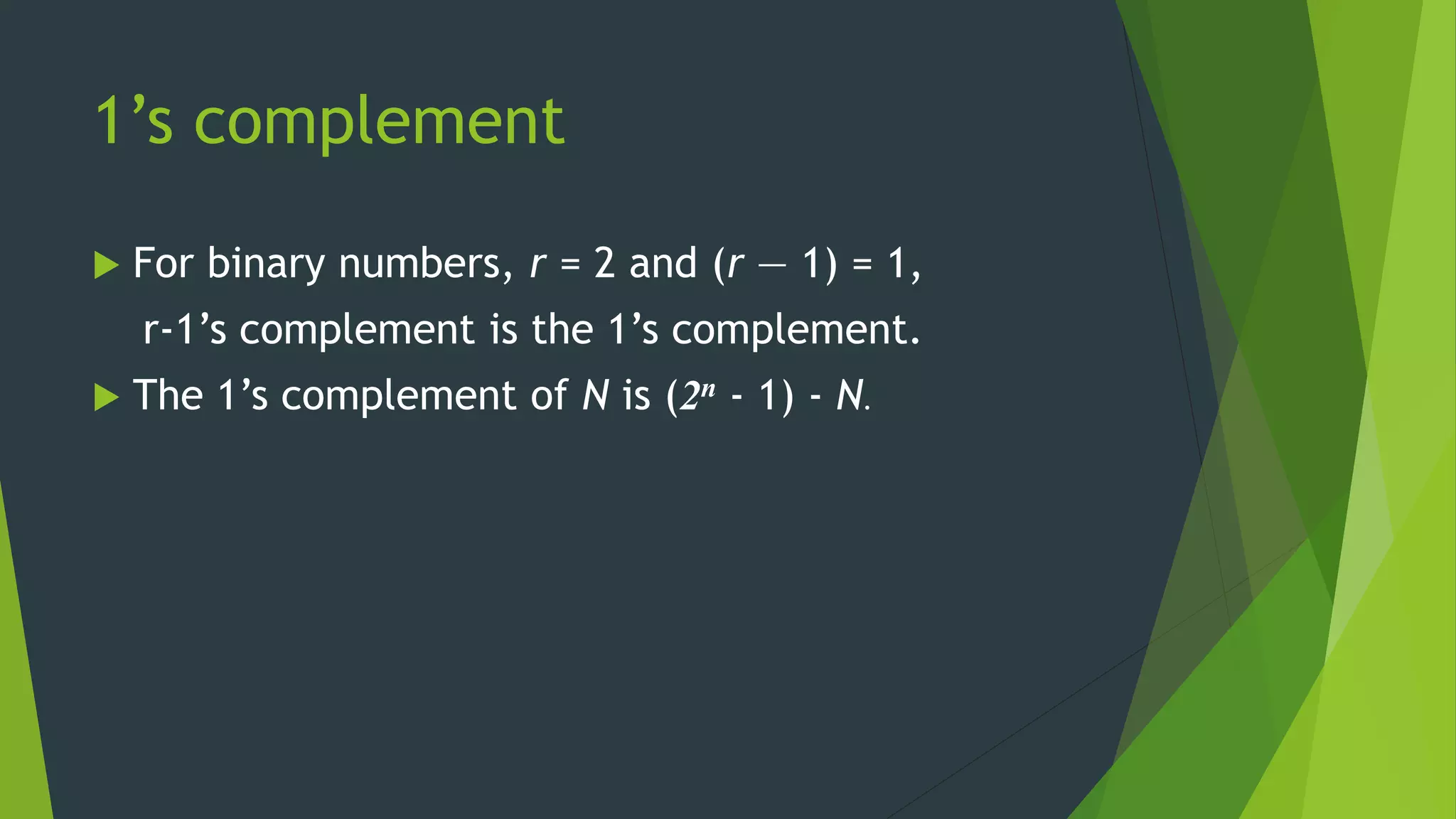 Complements of numbers | PPTX