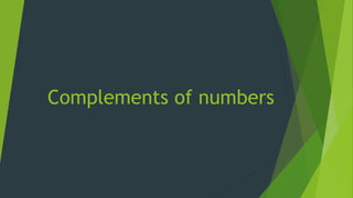 Complements of numbers | PPTX