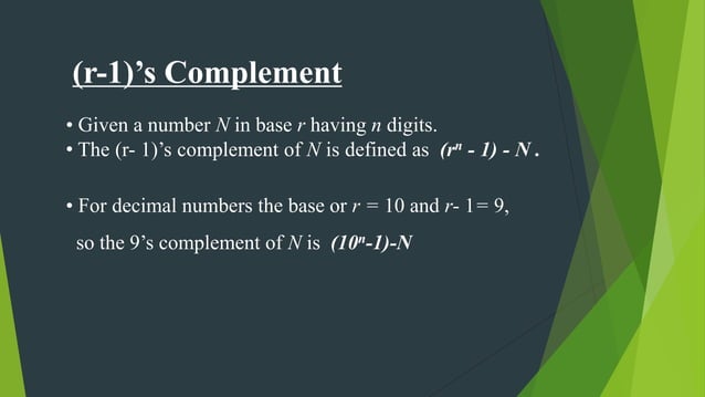 Complements of numbers | PPTX