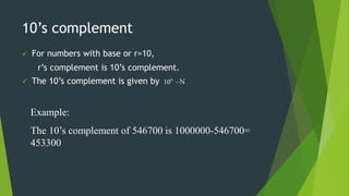 Complements of numbers | PPTX