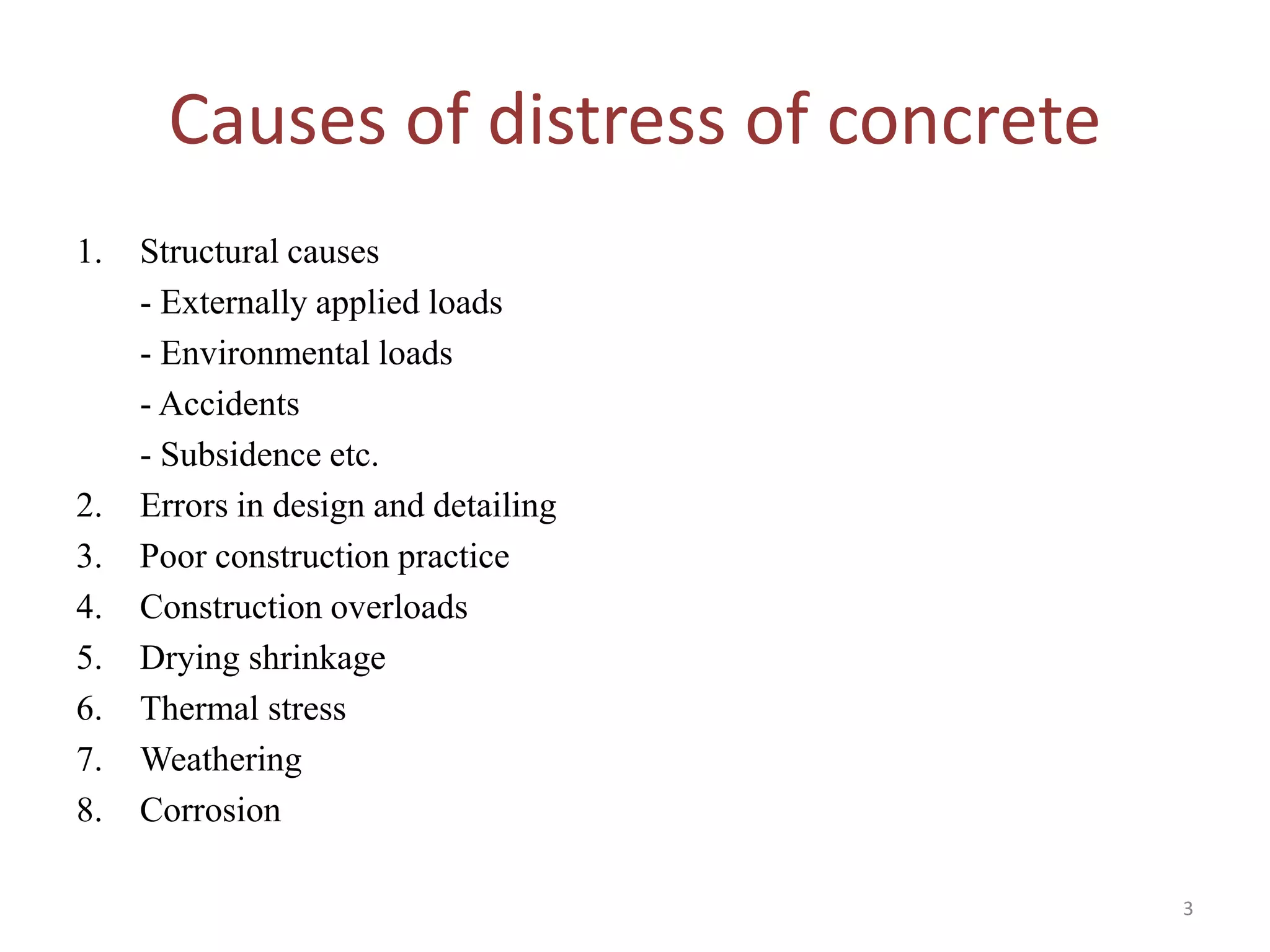 distress of concrete | PPTX