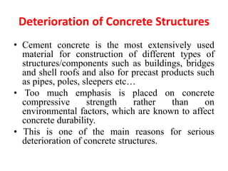 Deterioration of Concrete Structures | PPTX