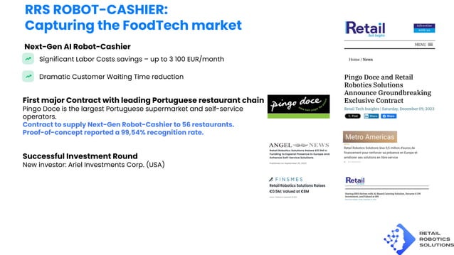 RRS Next-Gen Robot-Cashier for Restaurants and Catering | PDF