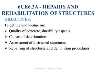 retrofitting and rehabilitation of structures | PPT