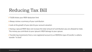 RETIREMENT PLANNING-RRSP AND TFSA:STRATEGIES FOR INVESTMENT | PPTX