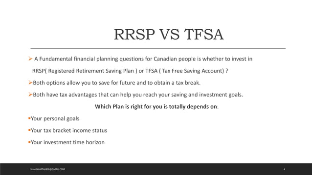 RETIREMENT PLANNING-RRSP AND TFSA:STRATEGIES FOR INVESTMENT | PPTX | Retirement Planning ...