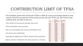 RETIREMENT PLANNING-RRSP AND TFSA:STRATEGIES FOR INVESTMENT | PPTX