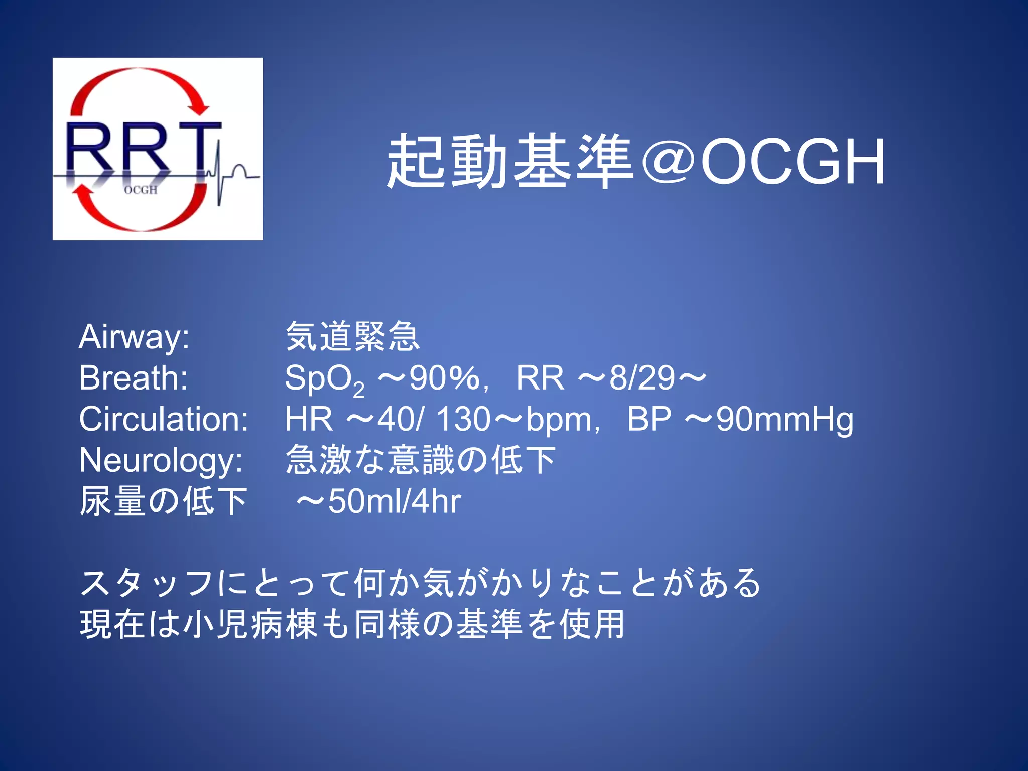 Rapid Response Systemの意義 | PPTX